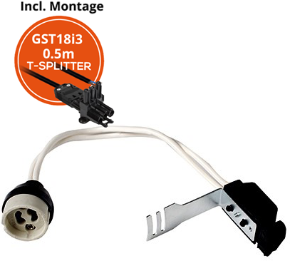 GU10 Fitting Incl. Quick Connector Box & GST18i3 en splitter en ...